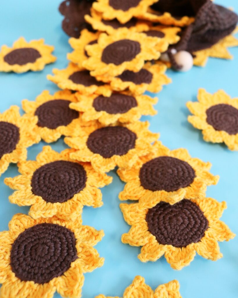 Solsikke Vendespil, Hækleopskrift – Niah Design