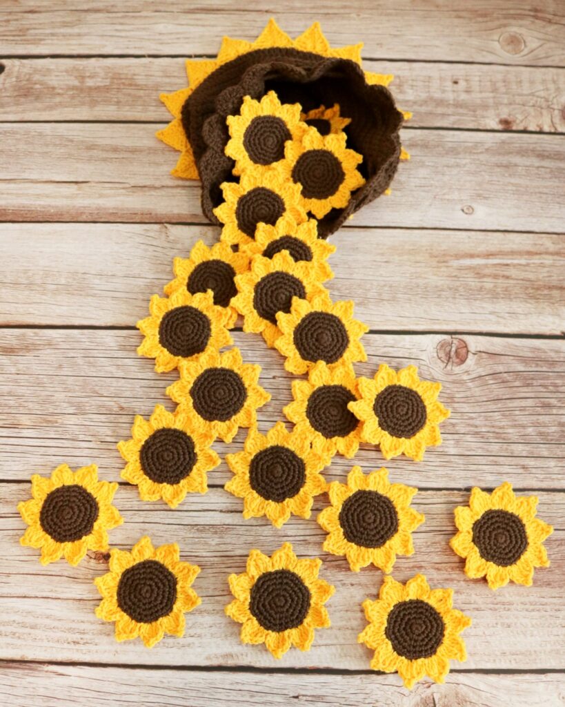 Solsikke Vendespil, Hækleopskrift – Niah Design